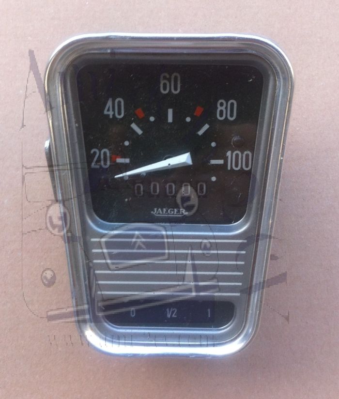 Compteur 2cv Jaeger gradué de 20 à 100 km/h