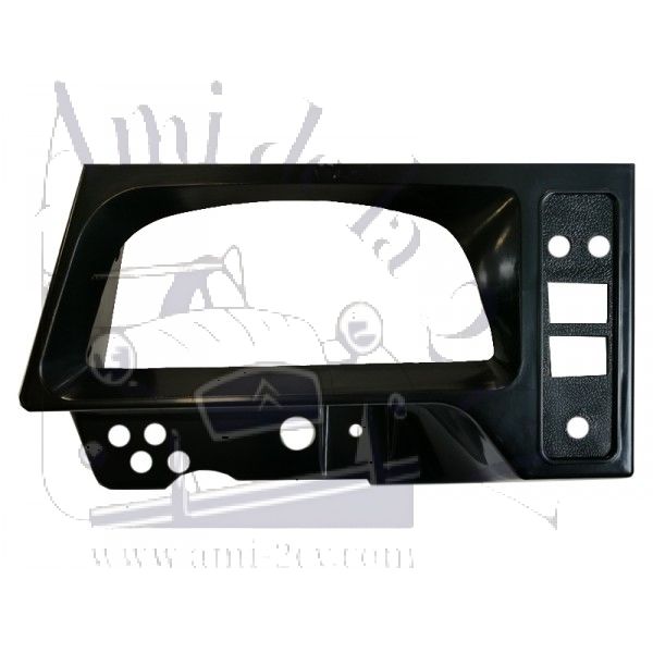 Platine en plastique noir pour compteur 2cv grand modèle