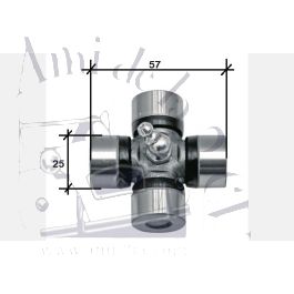 Croisillon de cardan 2cv encombrement 57mm